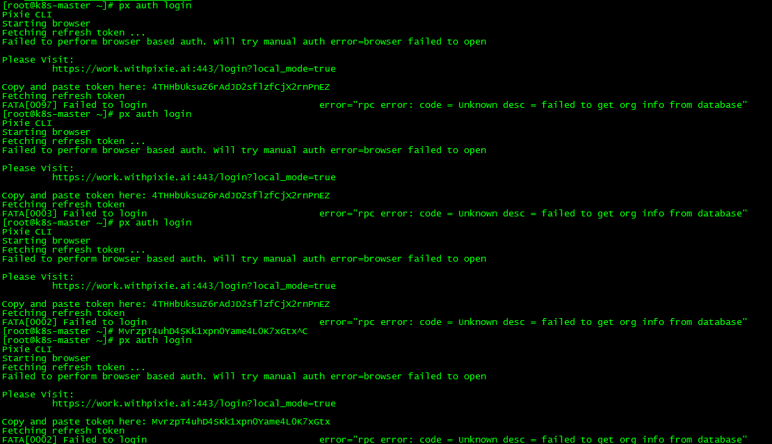 "px auth login" Failed ! · Issue #386 · pixie-io/pixie · GitHub
