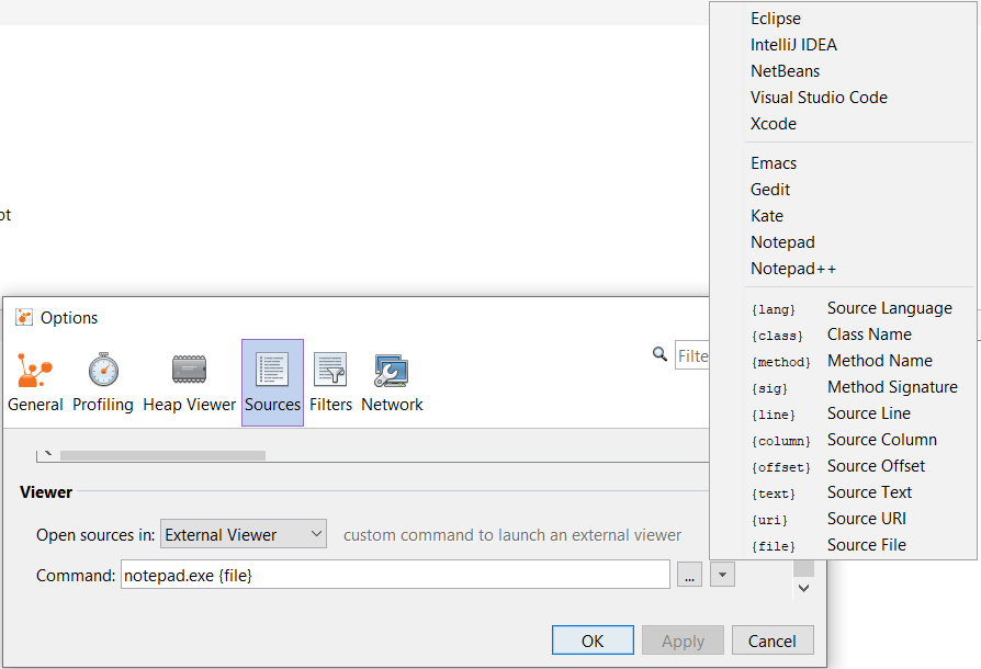 Cannot Go to Source with certain External Viewers · Issue #491 · oracle/visualvm · GitHub