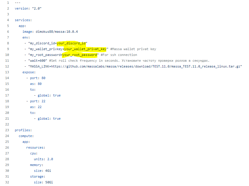 GitHub - Dimokus88/Massa: Massa Node on Akash Network | Нода проекта Massa для развертки на ...