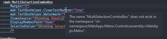 Cannot use MultiSelectionComboBox. The control is not found. · Issue #4292 · MahApps/MahApps ...