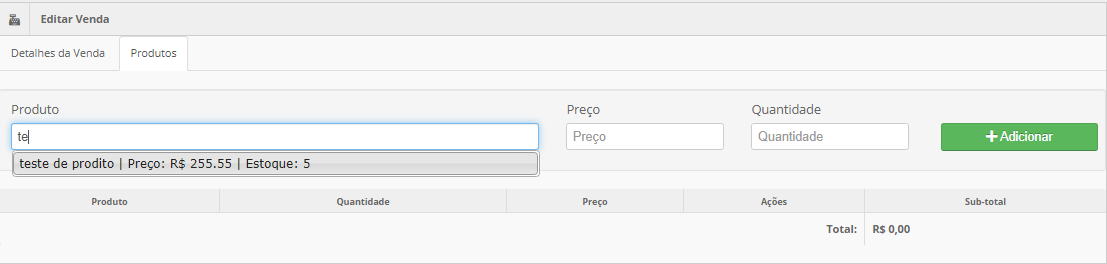 Formulário de Vendas - Erro no cadastro de Produto · Issue #1264 · RamonSilva20/mapos · GitHub