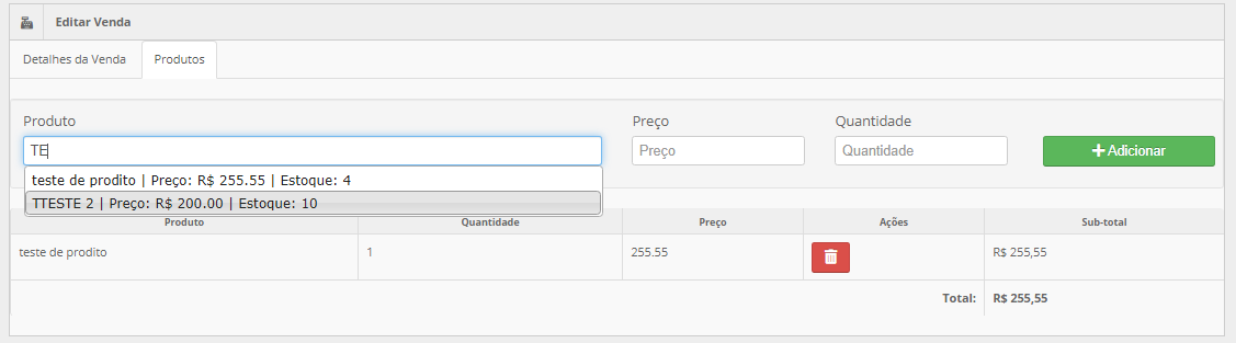 Formulário de Vendas - Erro no cadastro de Produto · Issue #1264 · RamonSilva20/mapos · GitHub