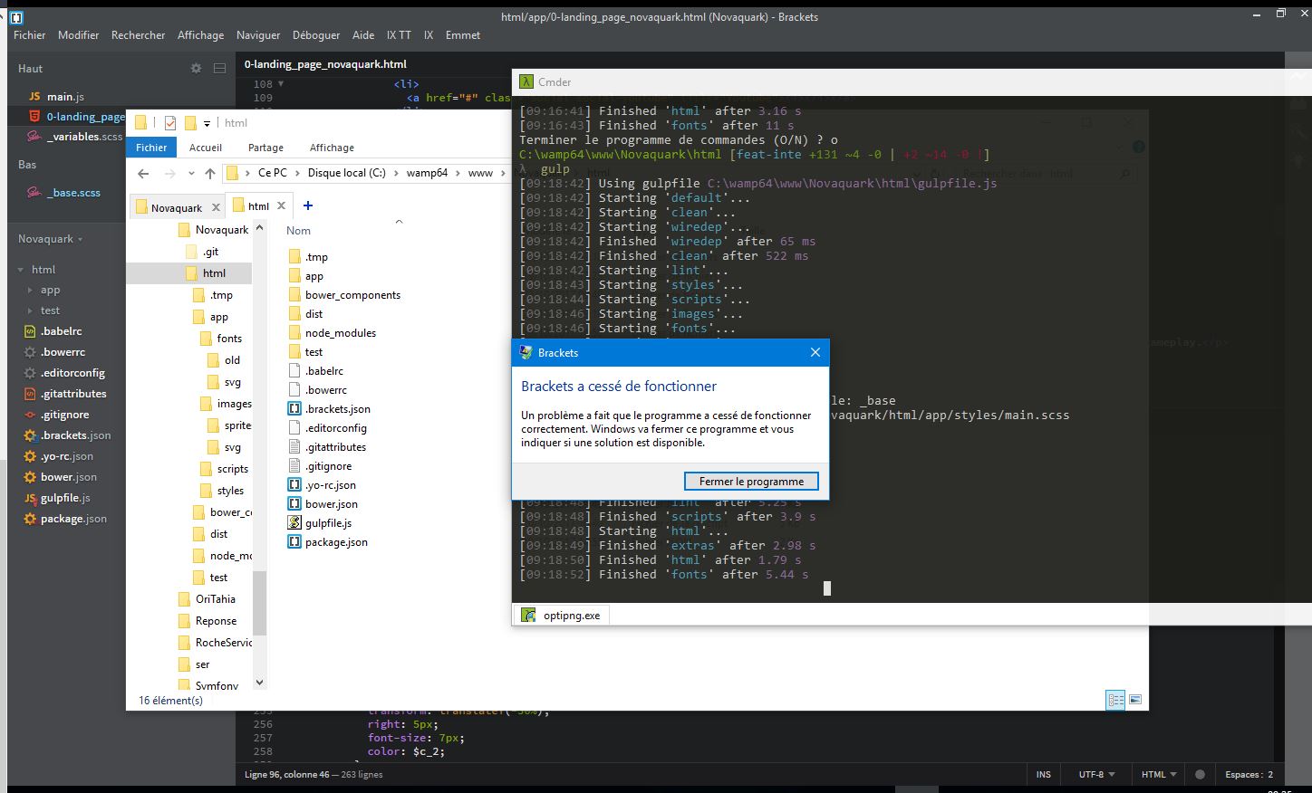 Crashes when running "gulp" command · Issue #13765 · adobe/brackets · GitHub