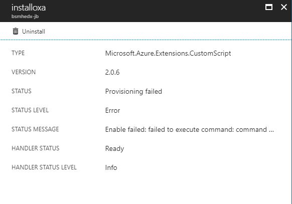 VM has reported a failure when processing extension 'installoxa' · Issue #315 · microsoft/oxa ...