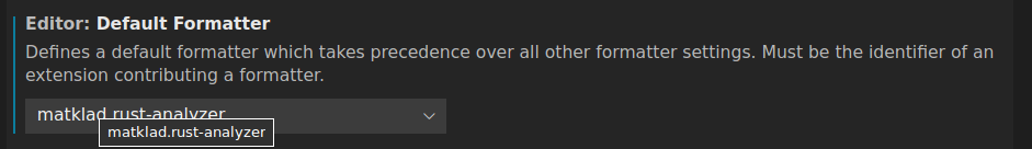 "Format document" doesn't do anything? · Issue #8331 · rust-lang/rust-analyzer · GitHub