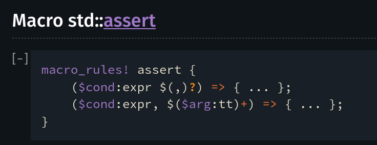 Documentation of some macros has presentation problems · Issue #36722 · rust-lang/rust · GitHub