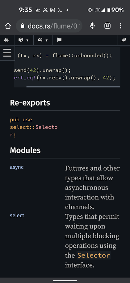 Rustdoc: column for re-exports is unnecessarily narrow on mobile · Issue #87660 · rust-lang/rust ...
