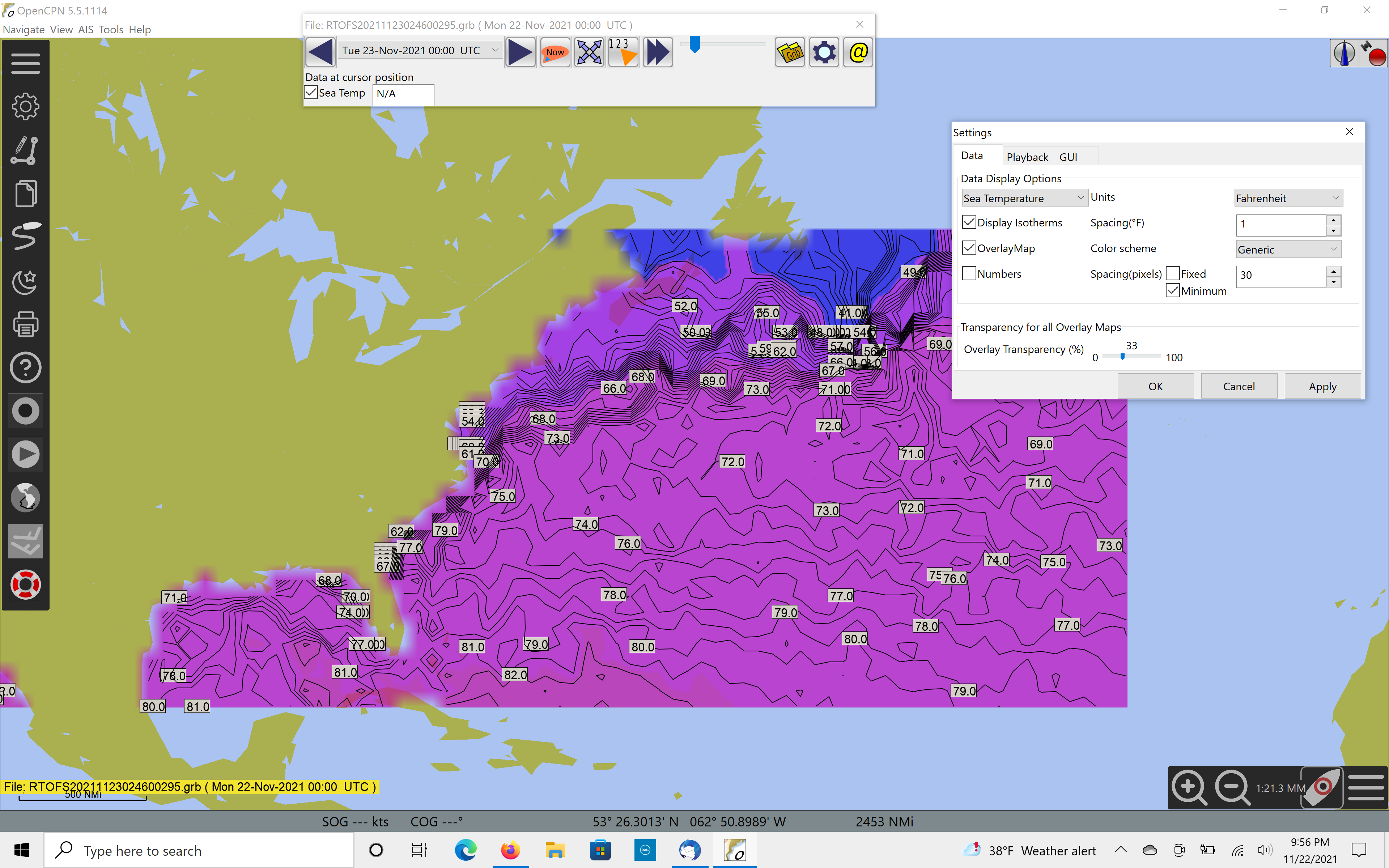 Grib shading broken? · OpenCPN OpenCPN · Discussion #2479 · GitHub