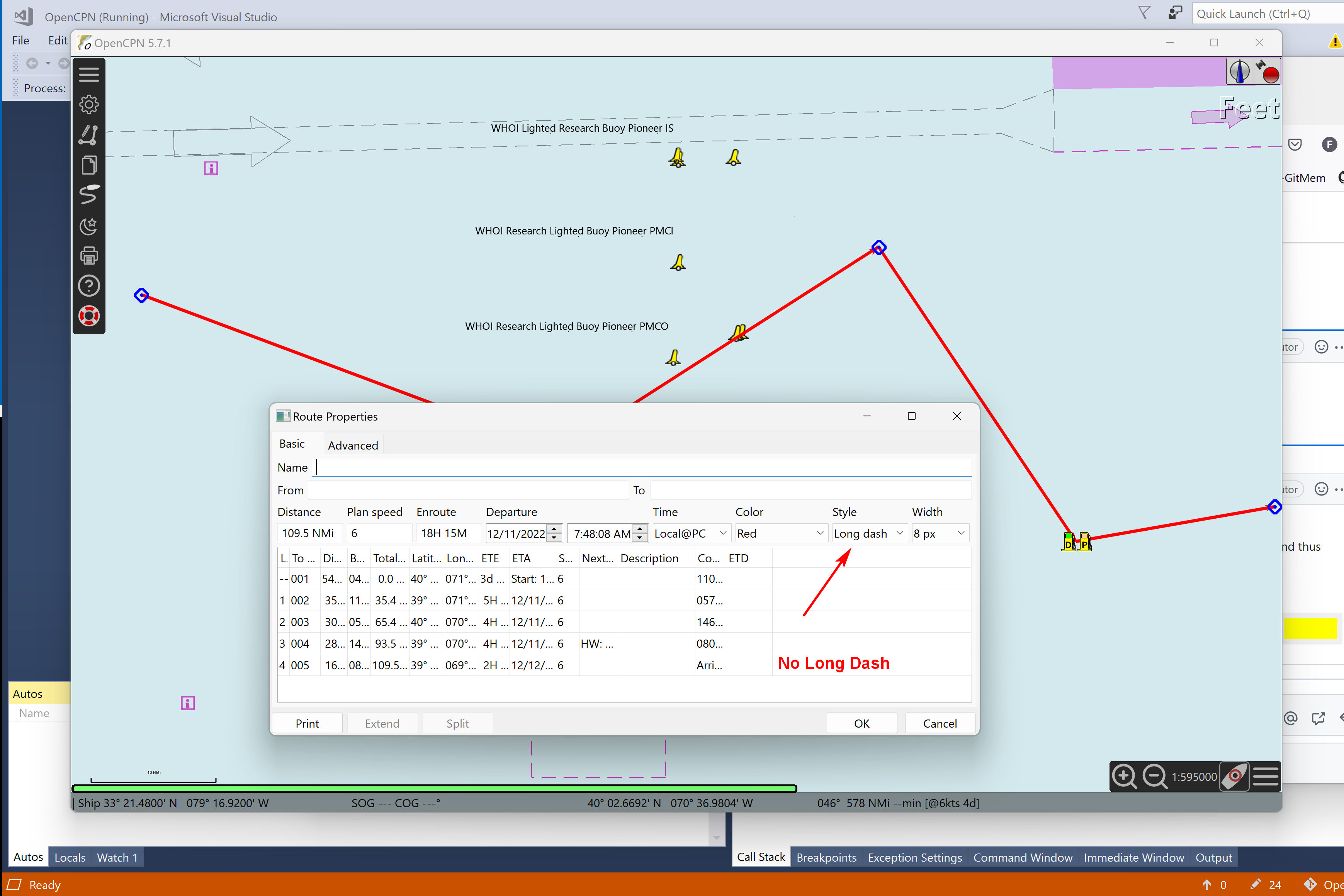 Route Properties: Line style changes do not work. · Issue #2867 · OpenCPN/OpenCPN · GitHub