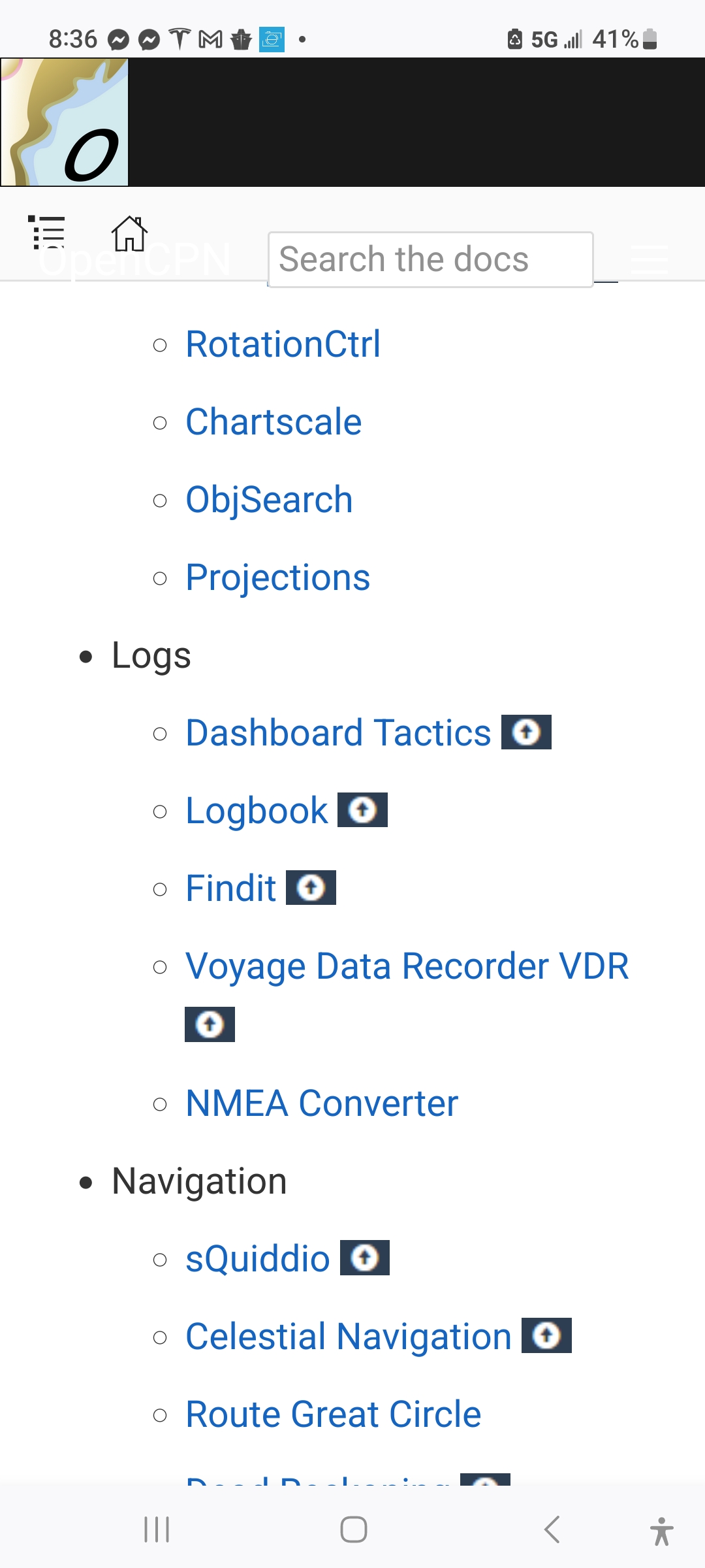 Ascii outline table missing on Android Cell · Issue #48 · opencpn-manuals/development · GitHub