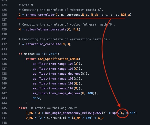 [BUG]: "Hellwig, Stolitzka and Fairchild (2022)" "Helmholtz–Kohlrausch" effect extension ...