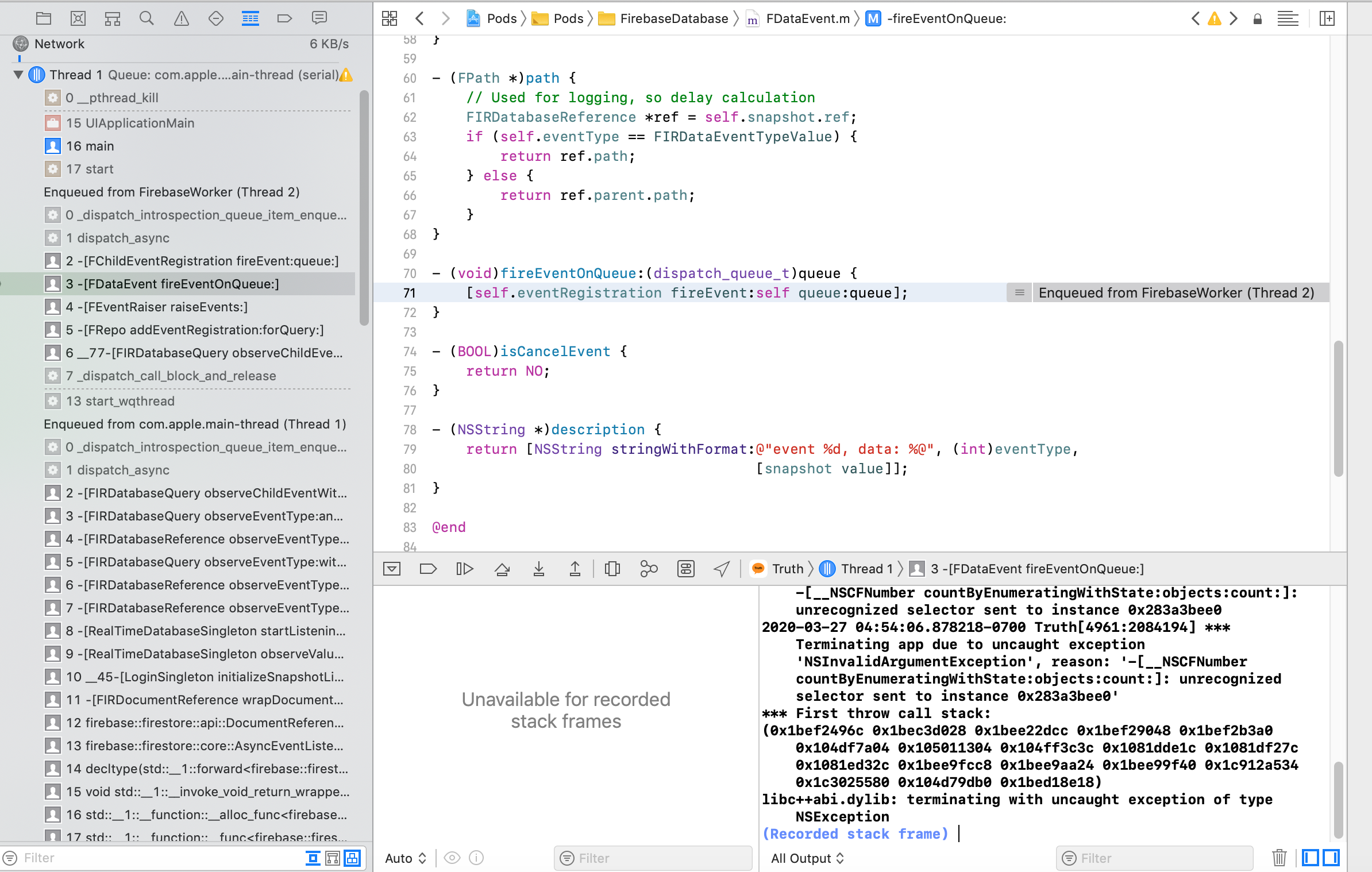 [Ignore, false alarm]iOS RTDB crashes my app every time at launch · Issue #5215 · firebase ...