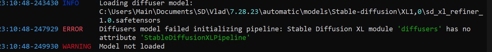 [Issue]: SDXL 1.0 Producing Black Images · Issue #1858 · vladmandic/automatic · GitHub