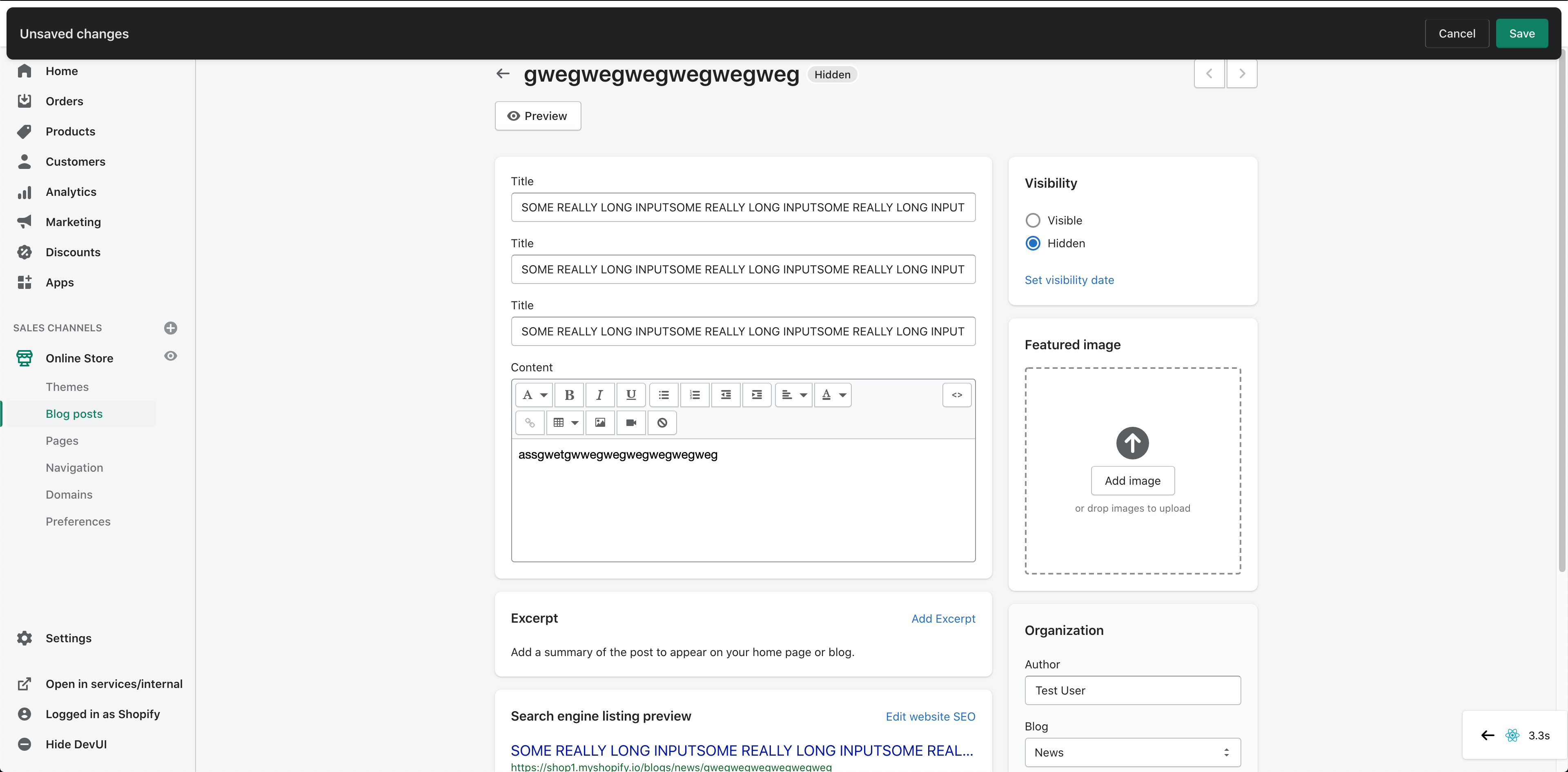 [New DL] Modal opened by contextual save bar is using inverted palette · Issue #3219 · Shopify ...