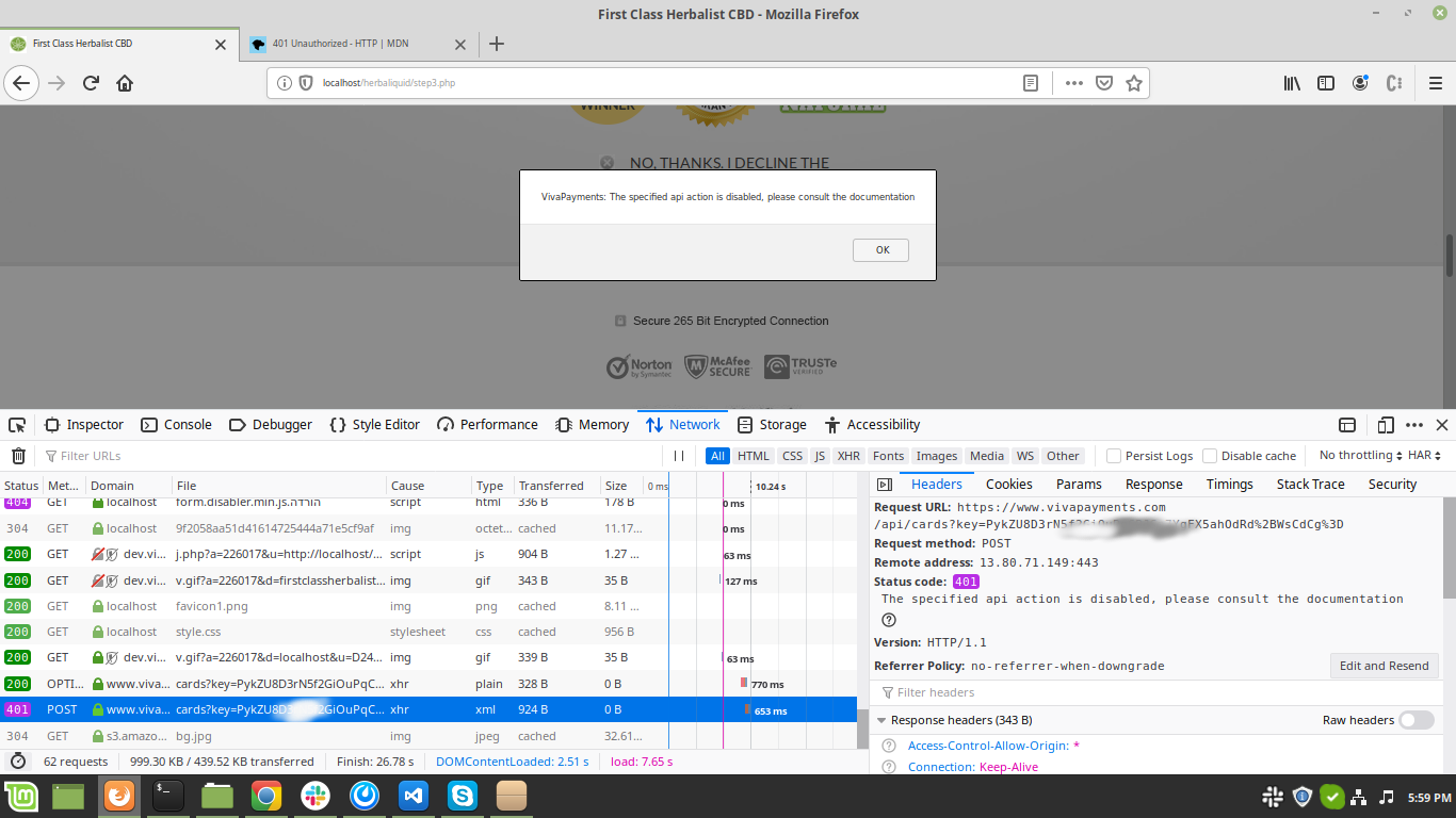 The specified api action is disabled for the merchant · Issue #1197 · VivaPayments/API · GitHub