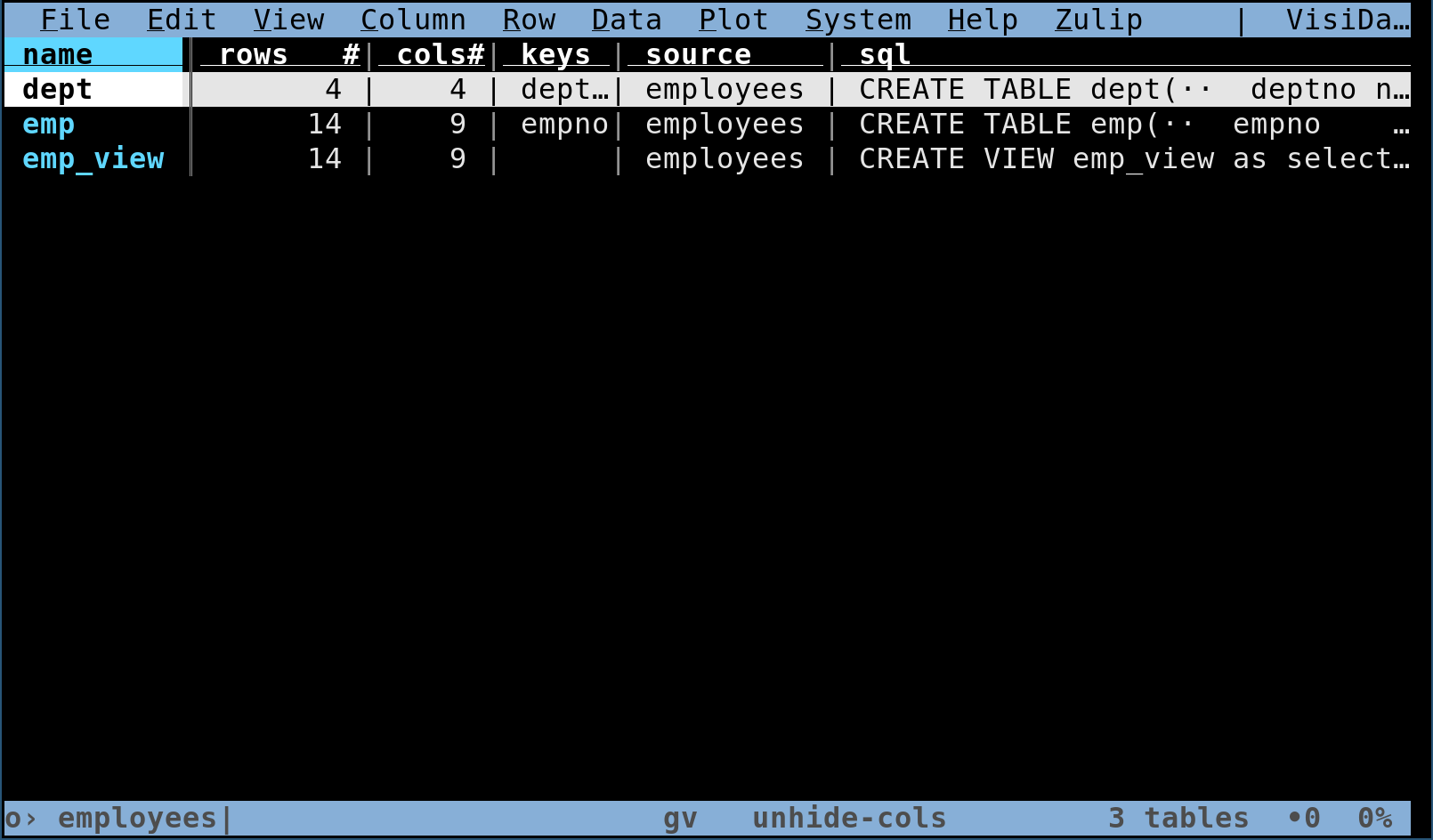 [sqlite views] SQLite views show no rows. · Issue #1222 · saulpw ...