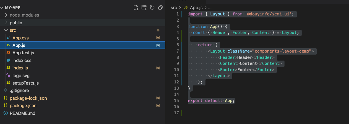 用create-react-app创建应用，引入后使用layout组件，样式不生效 · Issue #526 · DouyinFE/semi-design · GitHub