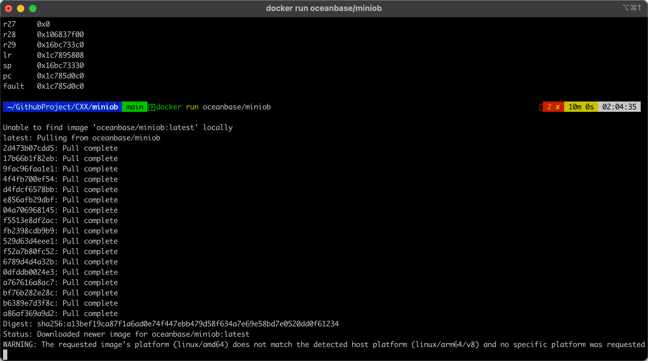 miniob 在 m1 芯片的 mac 上调试的问题 · Issue #64 · oceanbase/miniob · GitHub