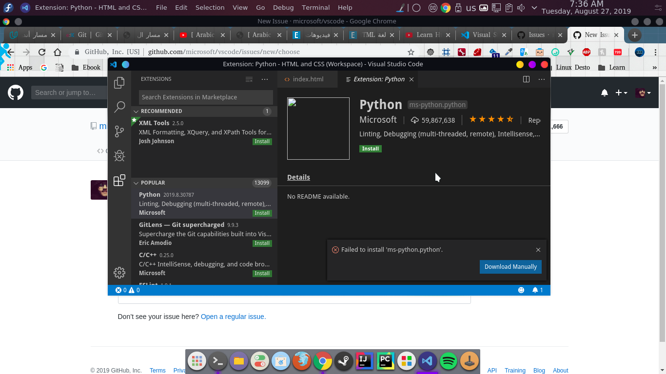 Vscode Not Showing Any Details In Extensions Section And It Is Not Connected To The Internet