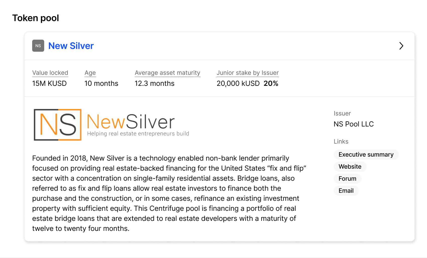 pool summary within tokens - Altair · Issue #736 · centrifuge/apps · GitHub