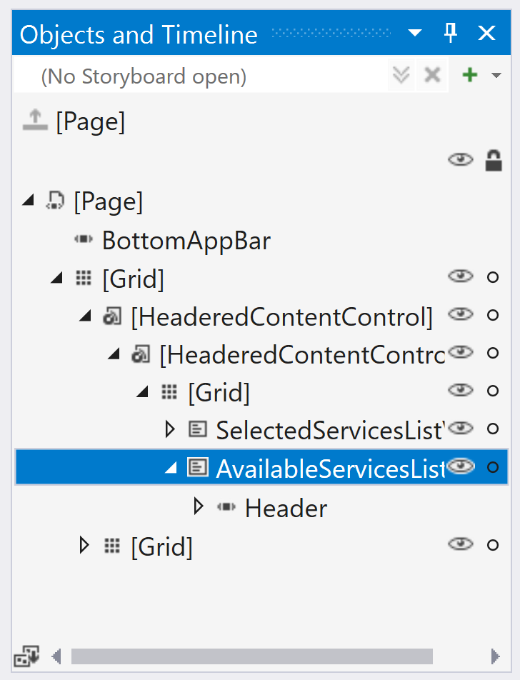Header property is not recognized by Visual Studio and Blend as tree ...
