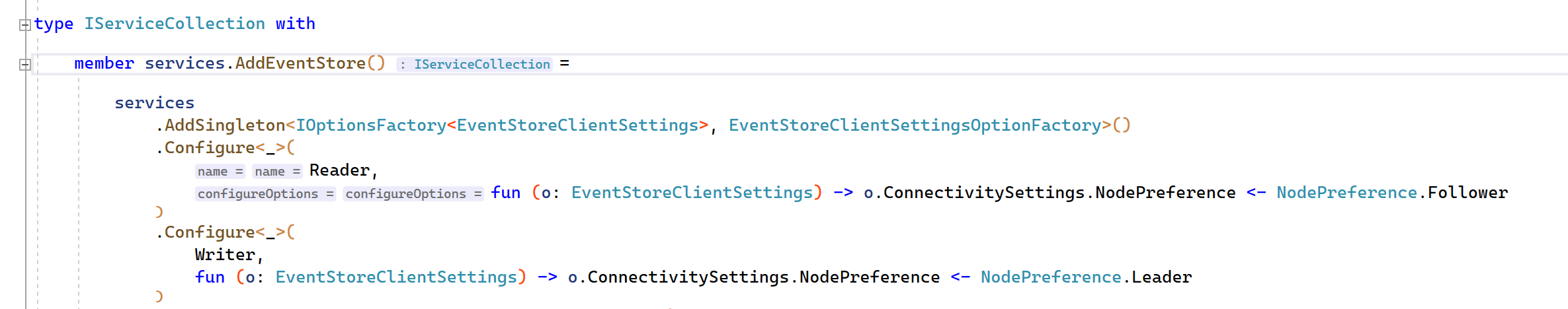 Inline parameter name hints render on the the first chanied method mutiple times · Issue #15825 ...