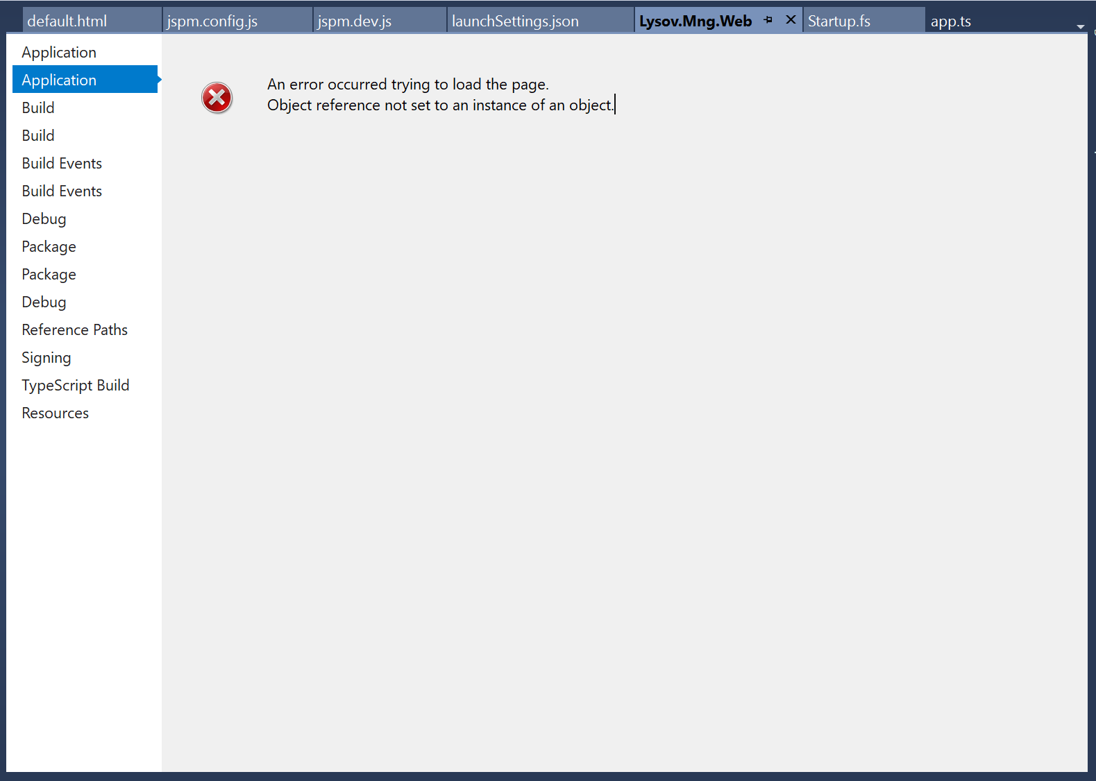 Duplicated tabs in project properties on .NET Core 2.0 · Issue #3513 · dotnet/fsharp · GitHub