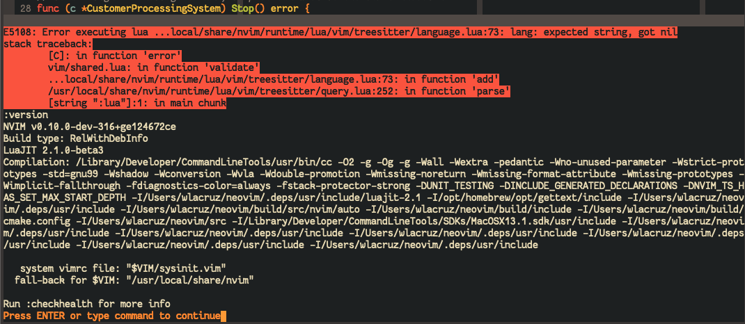 Refactoring Not Working The Coroutine Failed Scope Is Nil · Issue 371 · Theprimeagen