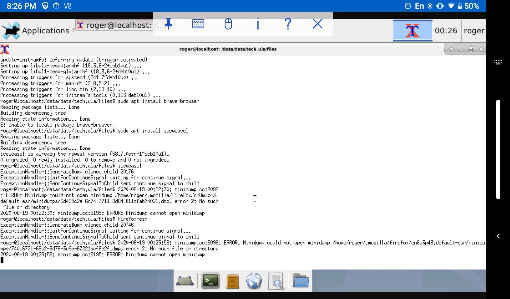 Help - Firefox ESR and Iceweasel do not open; minidump error · Issue #1250 · CypherpunkArmory ...