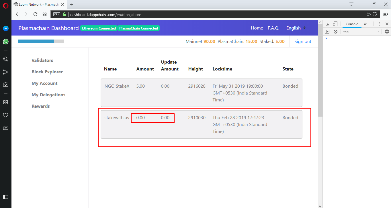 After un delegating all the tokens, the entry remains on My delegation page? · Issue #180 ...