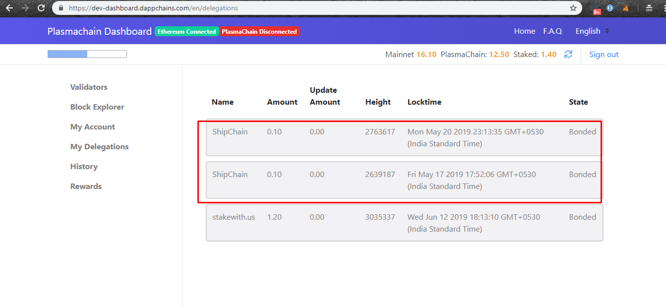 We need to add amounts after re delegation · Issue #286 · loomnetwork/dashboard · GitHub