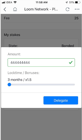 Restrict delegation amount to current PlasmaChain balance · Issue #385 · loomnetwork/dashboard ...