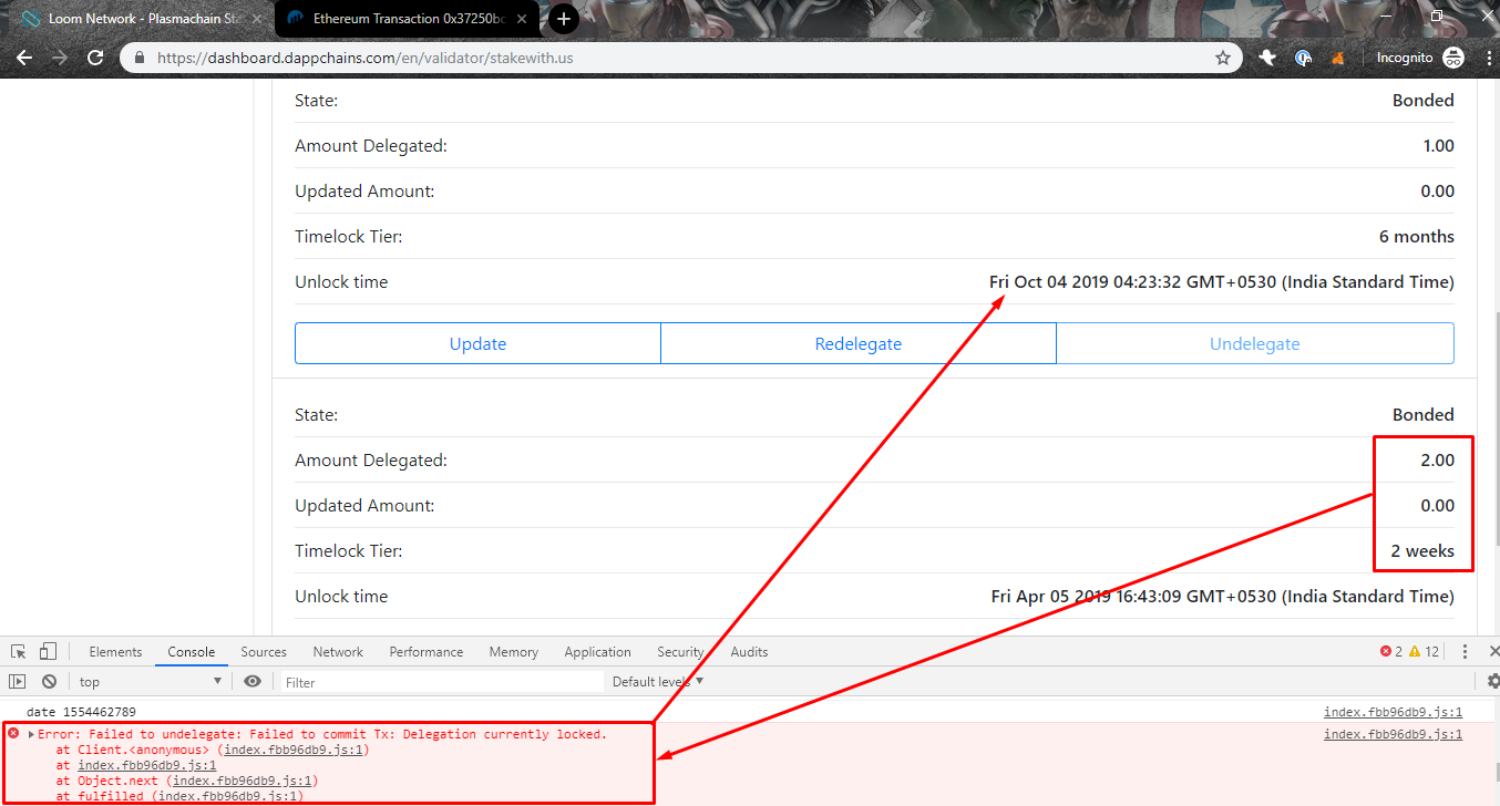Prod: Unable to undelegate amount for validator having multiple stake entries · Issue #431 ...