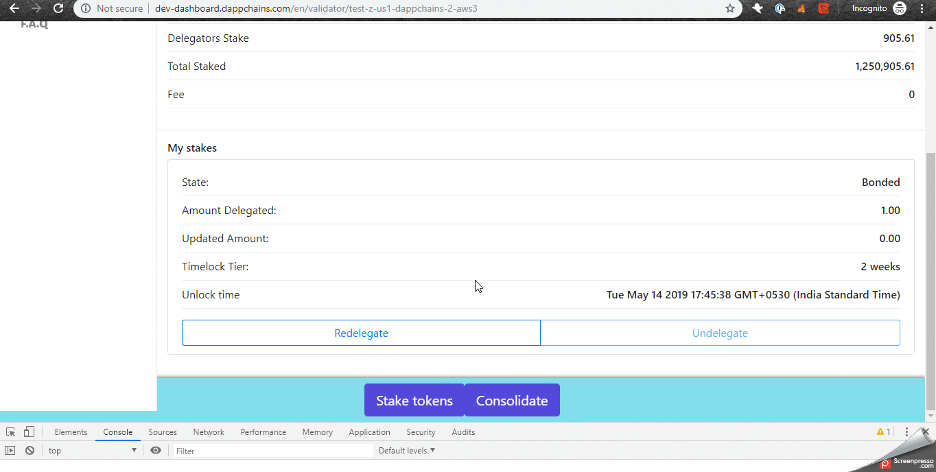 Redelegate pop up is not getting reset upon closure · Issue #505 · loomnetwork/dashboard · GitHub