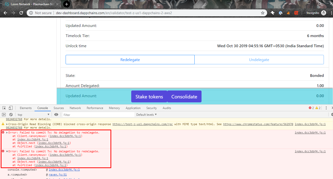 Redelegation: Error if target validator has no delegation entry · Issue #508 · loomnetwork ...