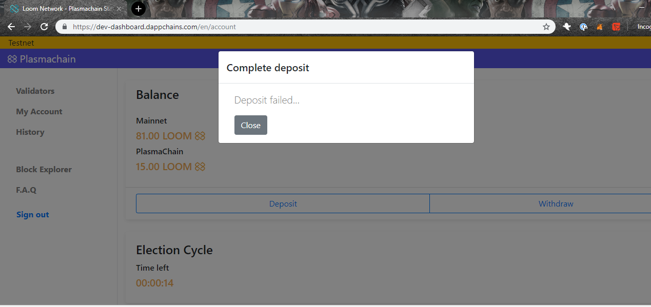 Staging (us1): Getting Stuck on Complete transfer pop up after rejecting the Tx · Issue #408 ...