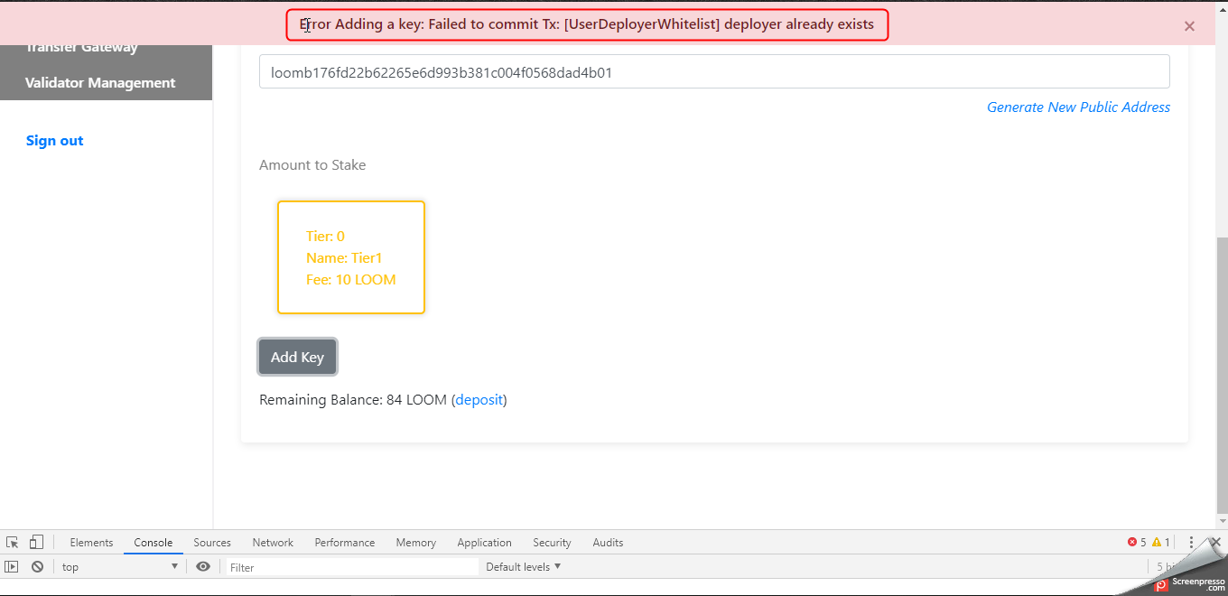 Deploy to PlasmaChain: Need improvements for already exists loom deployed address validation ...