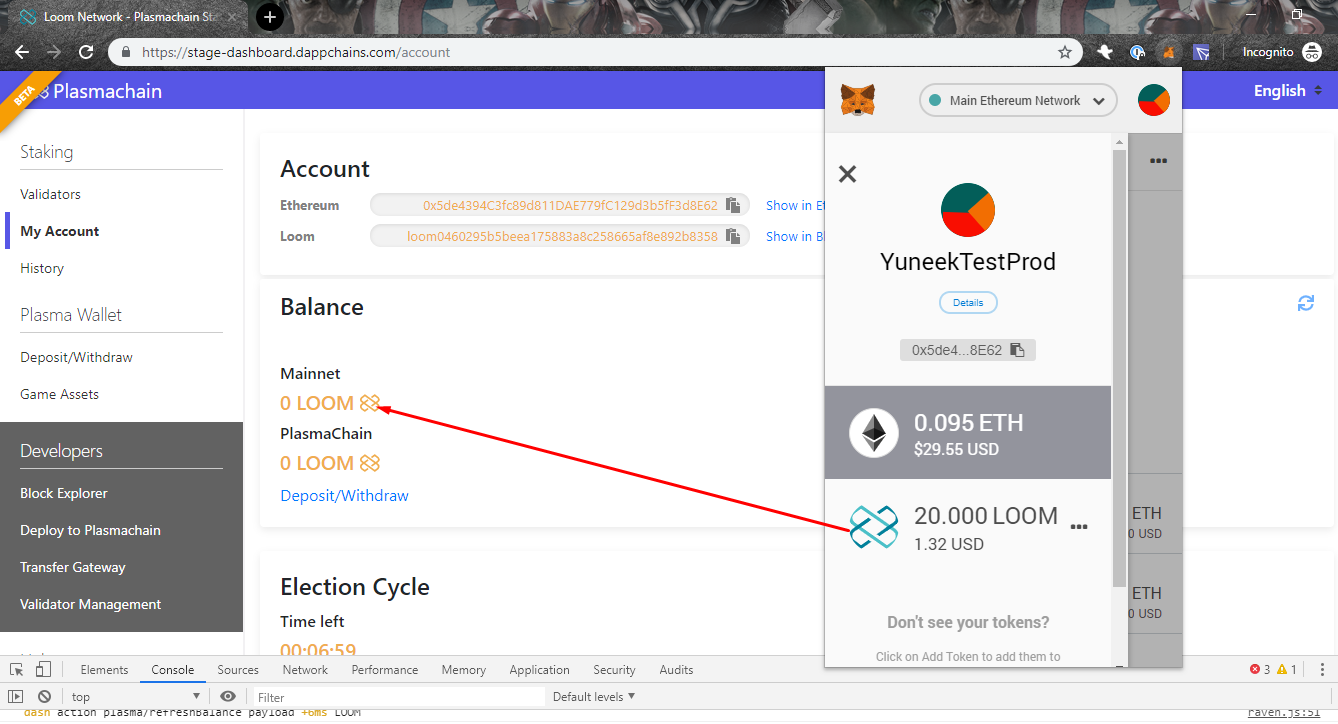 Sometimes Mainnet balance shown as 0 after login · Issue #829 · loomnetwork/dashboard · GitHub