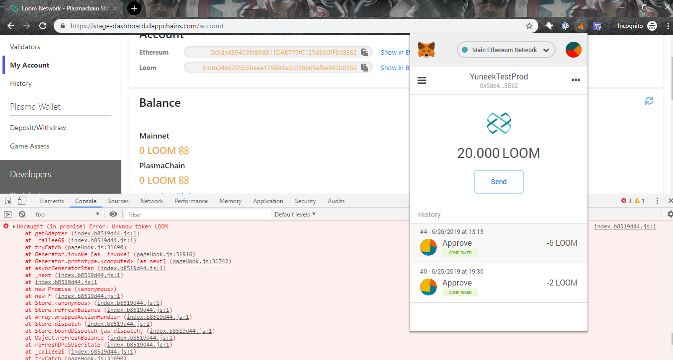 Sometimes Mainnet balance shown as 0 after login · Issue #829 · loomnetwork/dashboard · GitHub