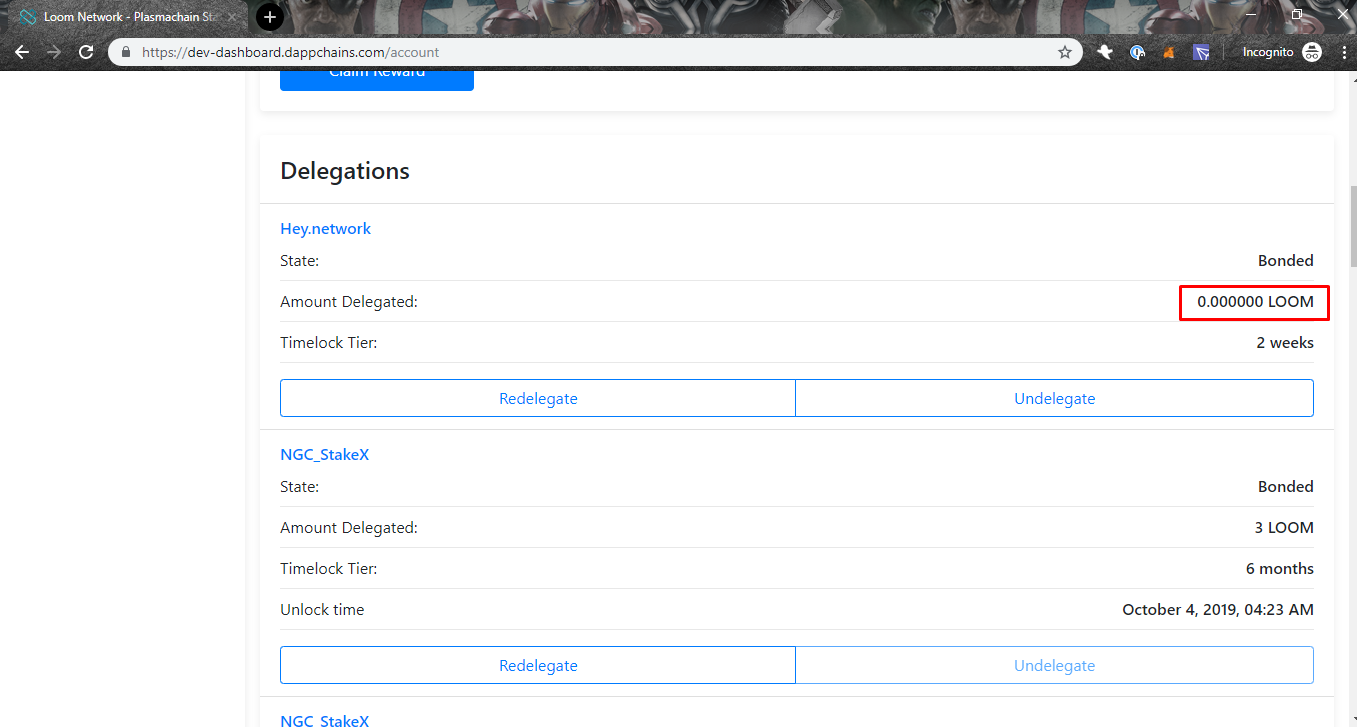 Validators: For some validators it is showing 0 LOOM amount · Issue #819 · loomnetwork/dashboard ...