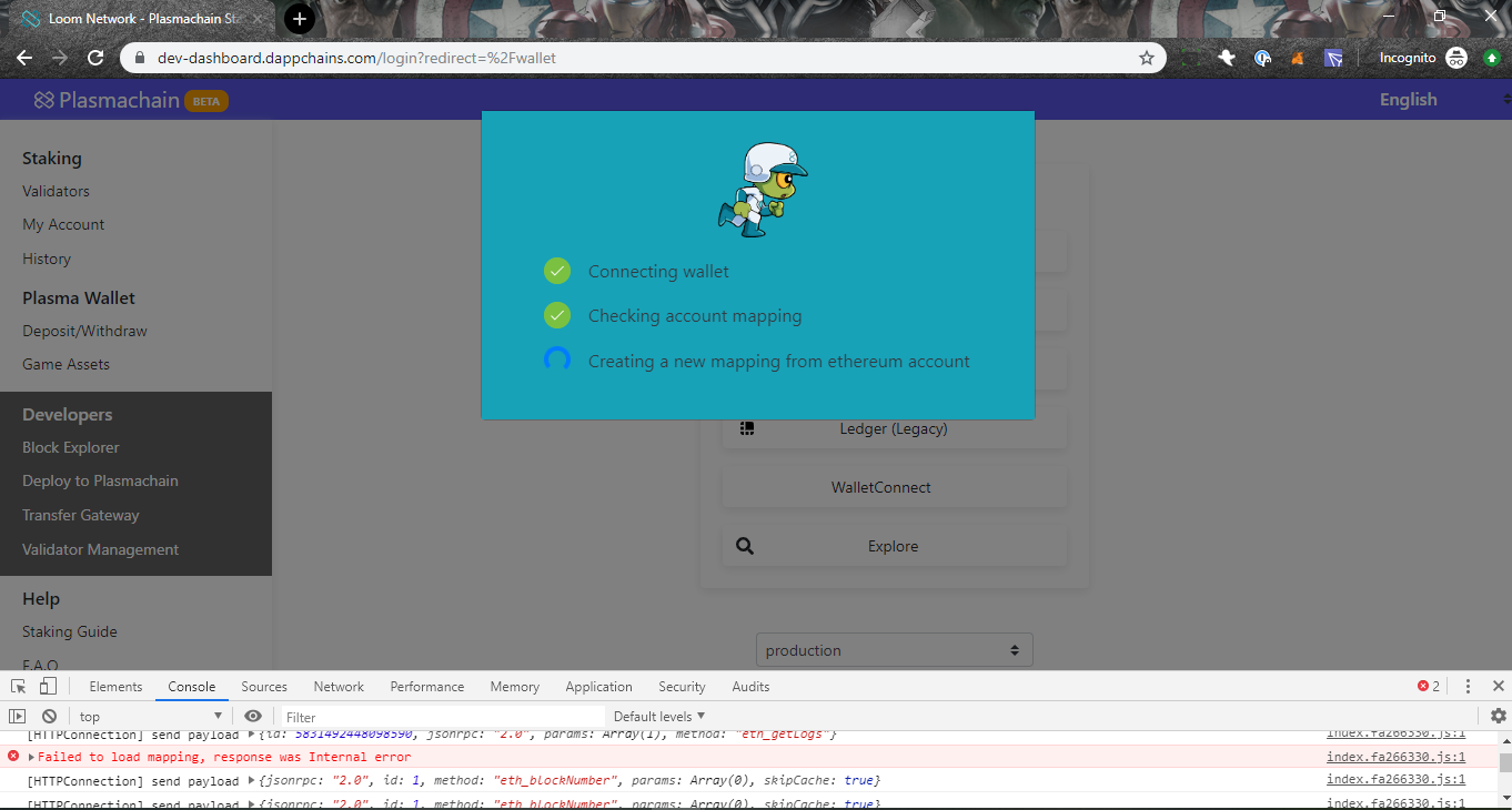 WalletConnect: Failed to load mapping when switch between rinkeby and mainnet accounts · Issue ...