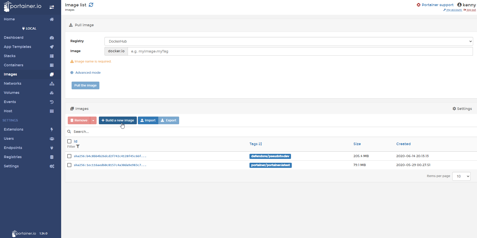 Unable To Build An Image Cannot Read Property Url Of Undefined · Issue 3878 · Portainer