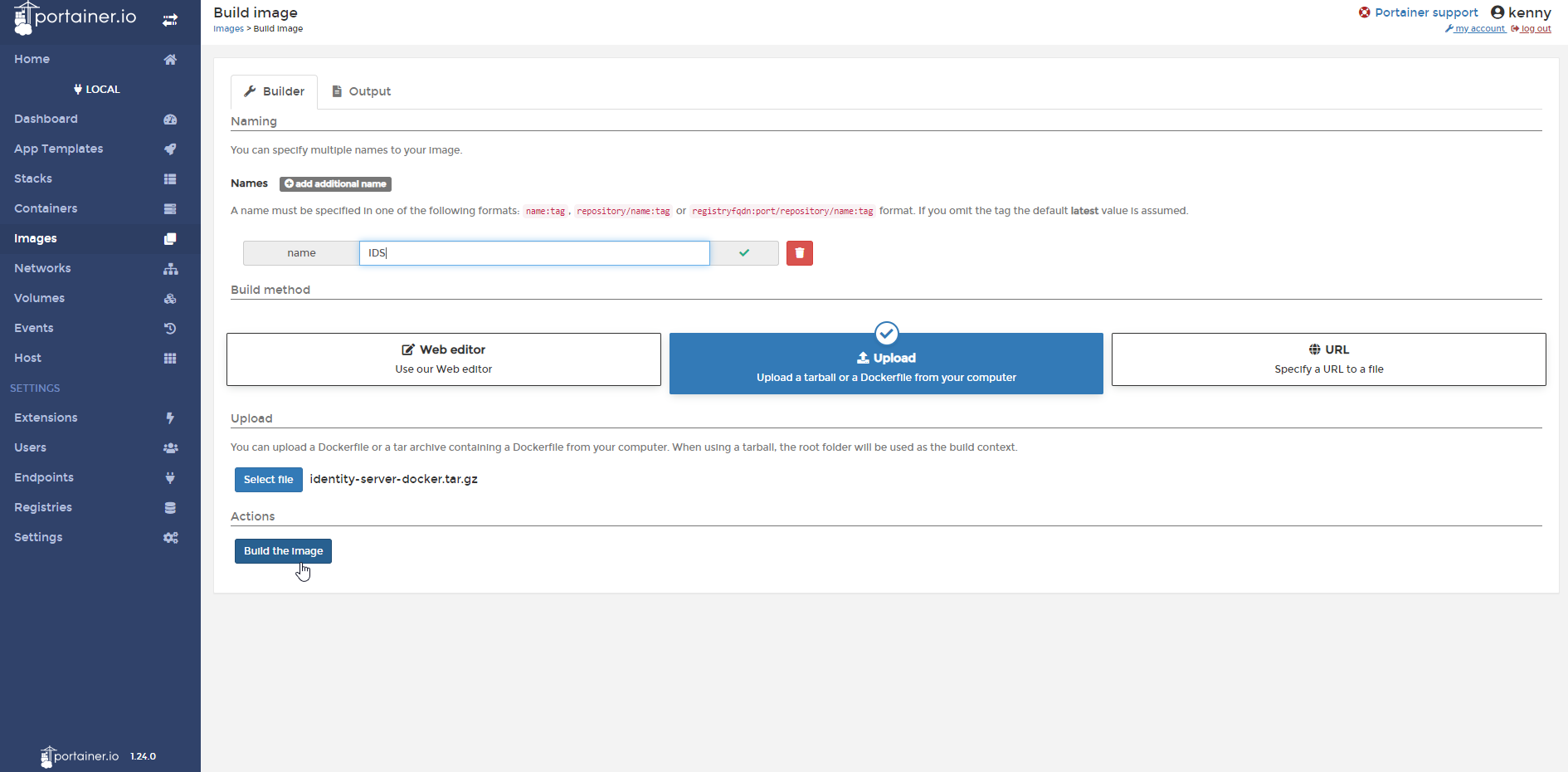 Unable To Build An Image Cannot Read Property Url Of Undefined · Issue 3878 · Portainer