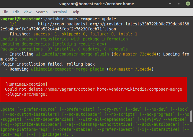 Error while installing via composer · Issue #4366 · octobercms/october · GitHub