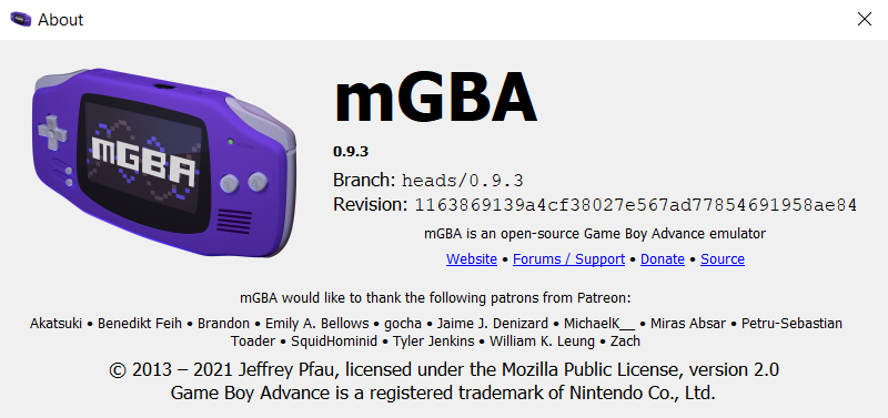 Source link in About page 404s · Issue #2421 · mgba-emu/mgba · GitHub