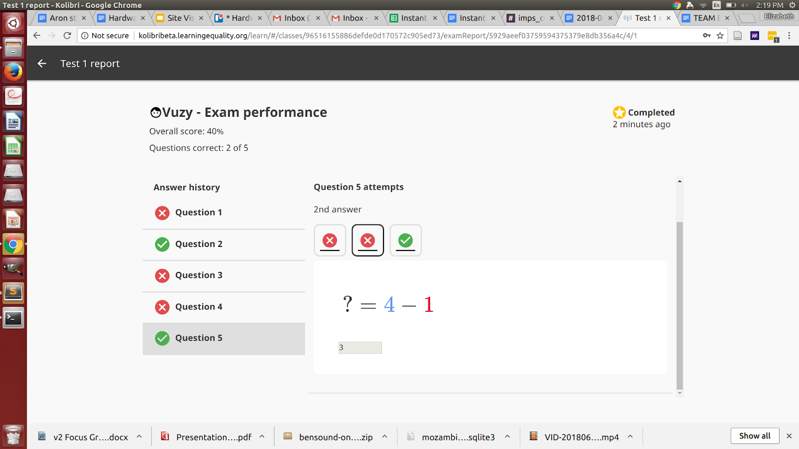 exam attempt shows incorrect response indicator but correct answer in preview pane · Issue #3869 ...