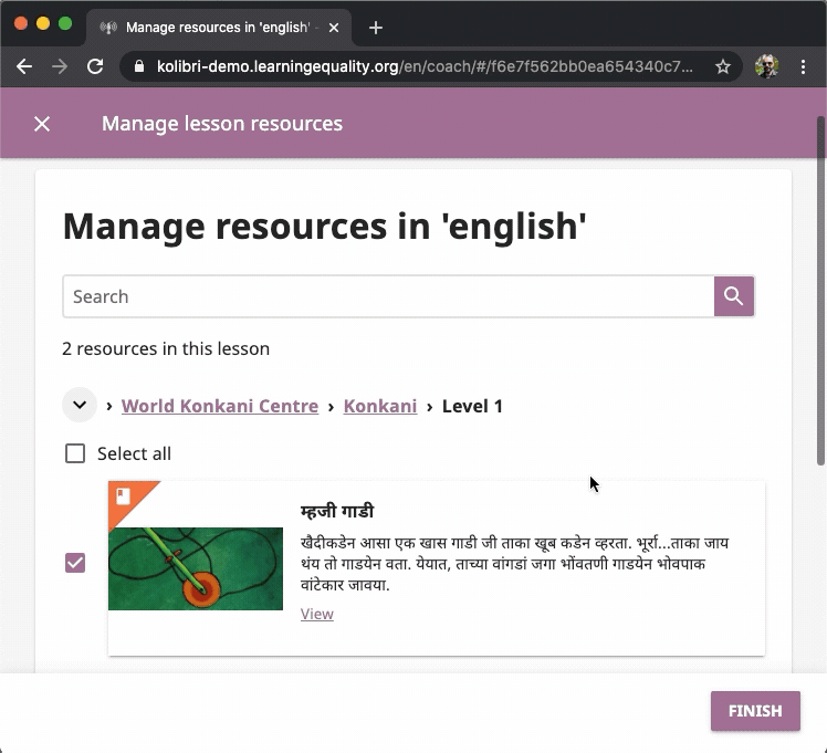 return to resource list after adding or removing an item from a lesson · Issue #6819 ...