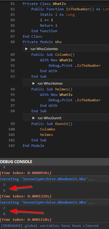 Statics in class outlive the instances · Issue #866 · twinbasic ...