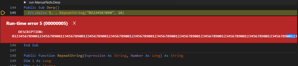 Long error message runs off the screen · Issue #885 · twinbasic/twinbasic · GitHub