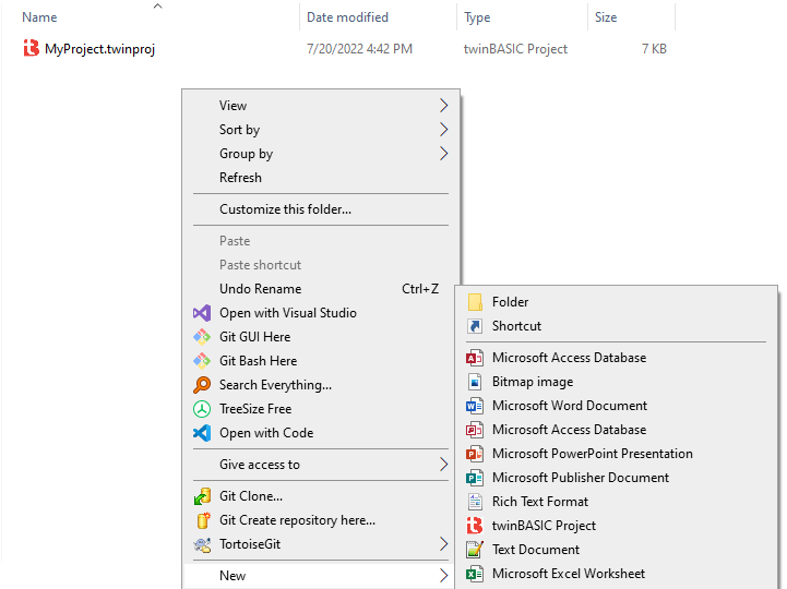 IDE Explorer/Shell extensions · Issue #1003 · twinbasic/twinbasic · GitHub